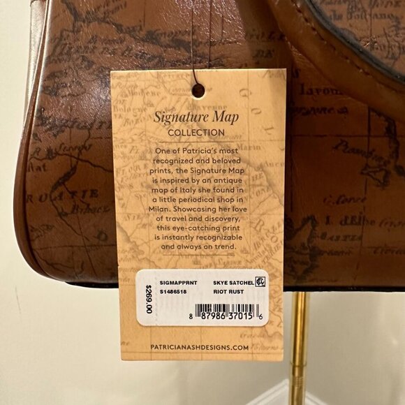 Patricia Nash | Bags | Nwt Patricia Nash Signature Map Skye Satchel ...